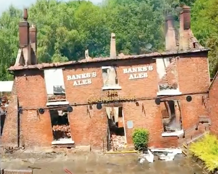 'Britain's wonkiest pub': Investigations begin into fire that destroyed ...