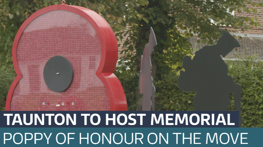 National poppy memorial finds new home in Taunton - Latest From ITV News