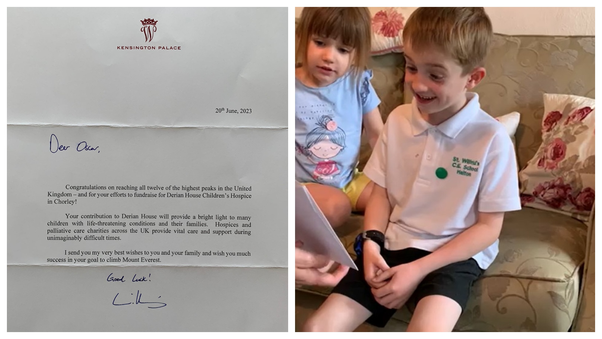 Royal recognition for mini mountain climber Oscar Burrow | ITV News Granada