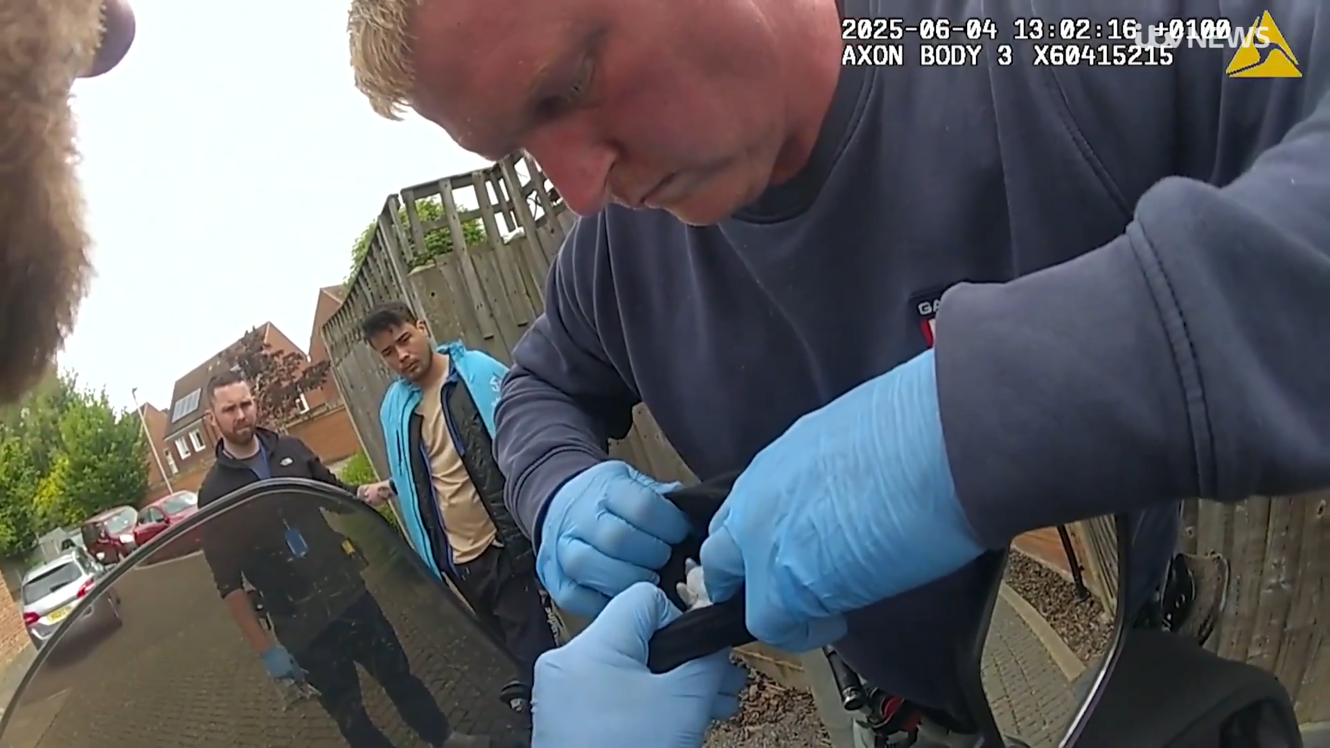 Body cam shows moment police catch man hiding supplies of cocaine ...