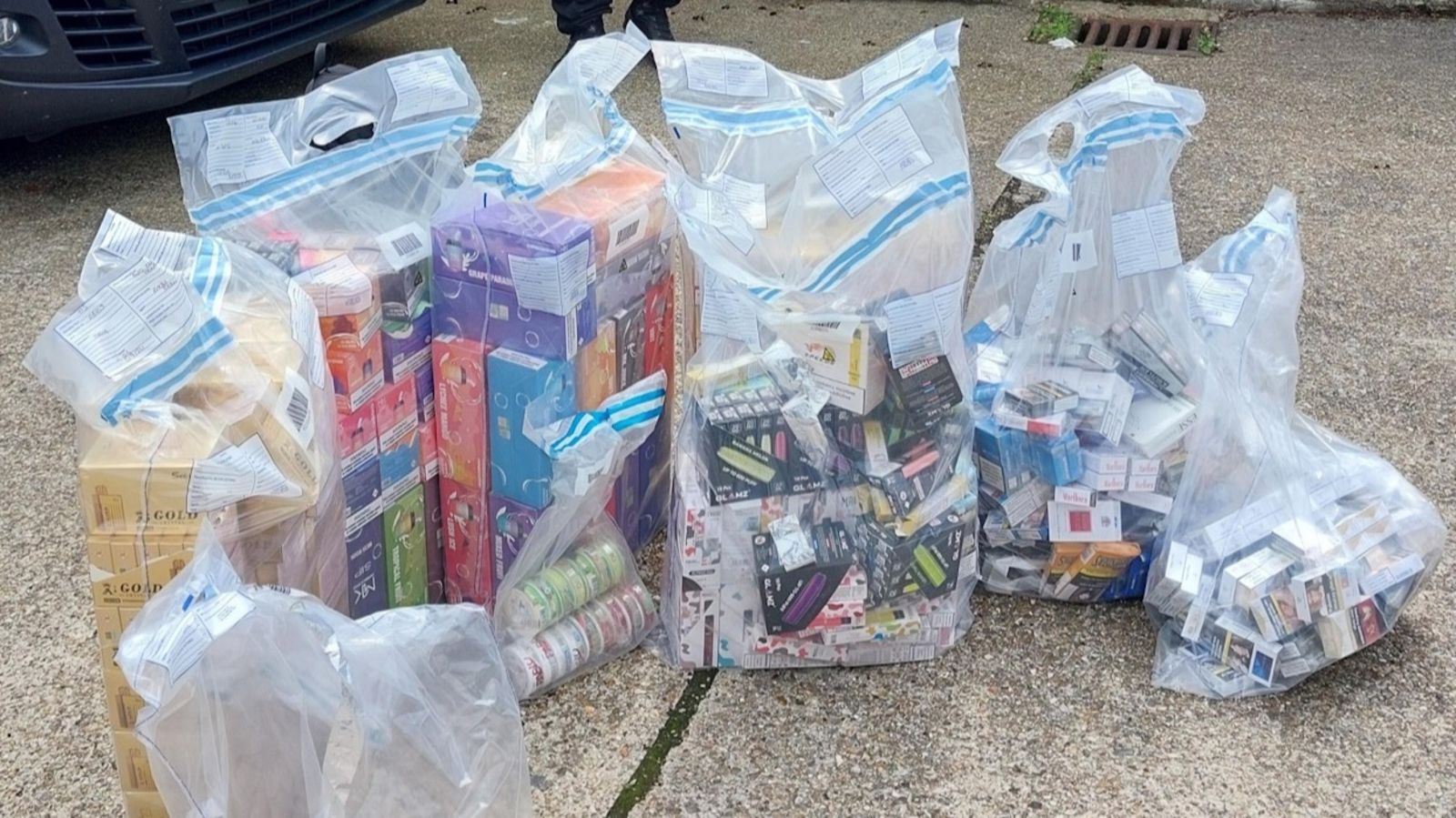 Police Seize Thousands Of Illegal Vapes Cigarettes And Tobacco From