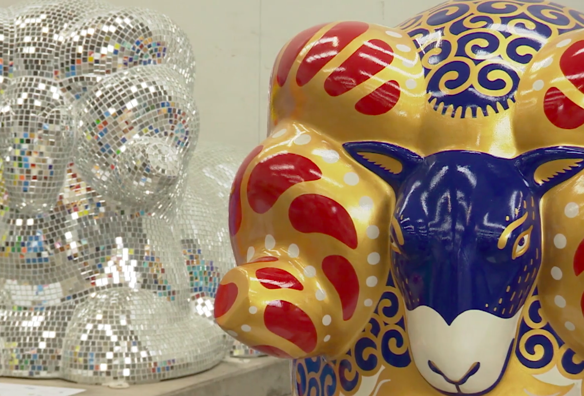 Derby's ram sculpture trail unveiled "to bring joy" to the city centre ...