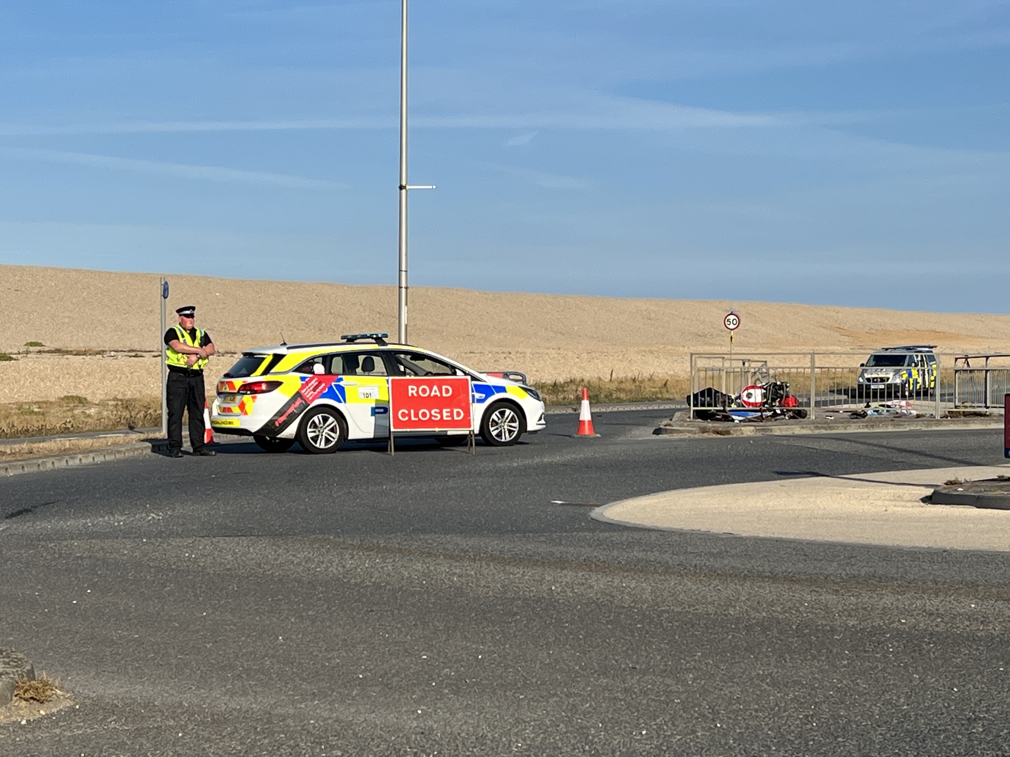 Motorcyclist dies after crash on A354 Portland Beach Road | ITV News ...