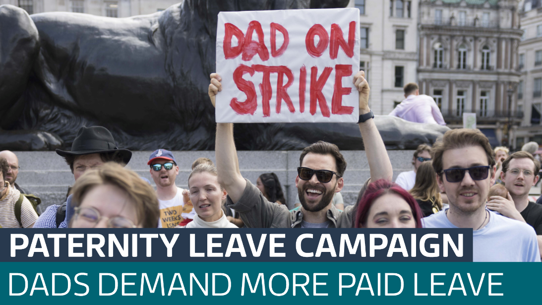 Fathers protest calling for more paid paternity leave - Latest From ITV ...