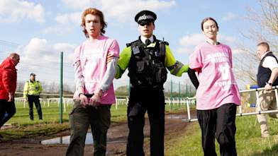 More than 100 people arrested in Grand National protests - Latest From ...