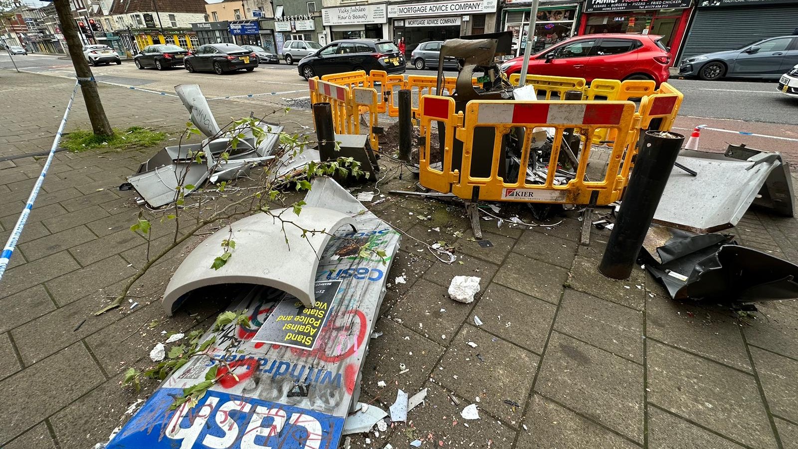 'Explosion' destroys cashpoint and damages parked cars in Bristol | ITV ...