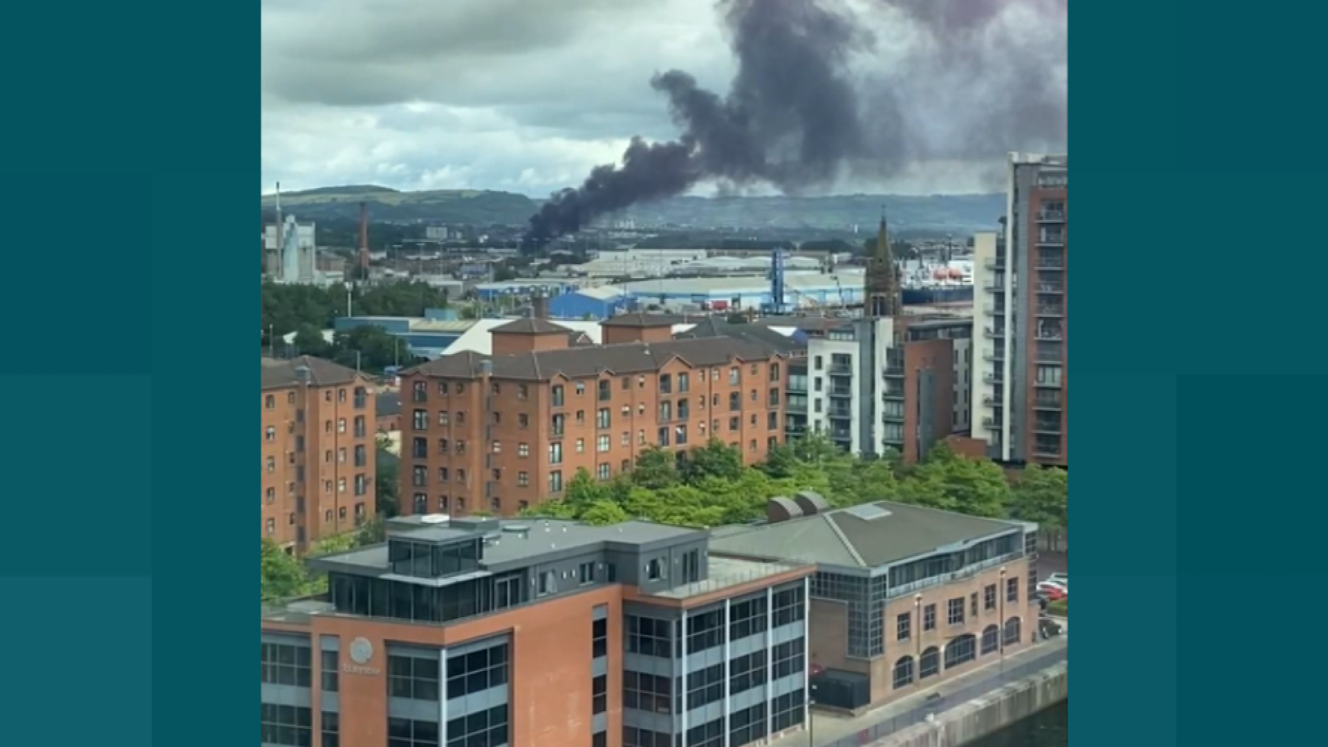 Smoke seen drifting over Belfast | UTV | ITV News