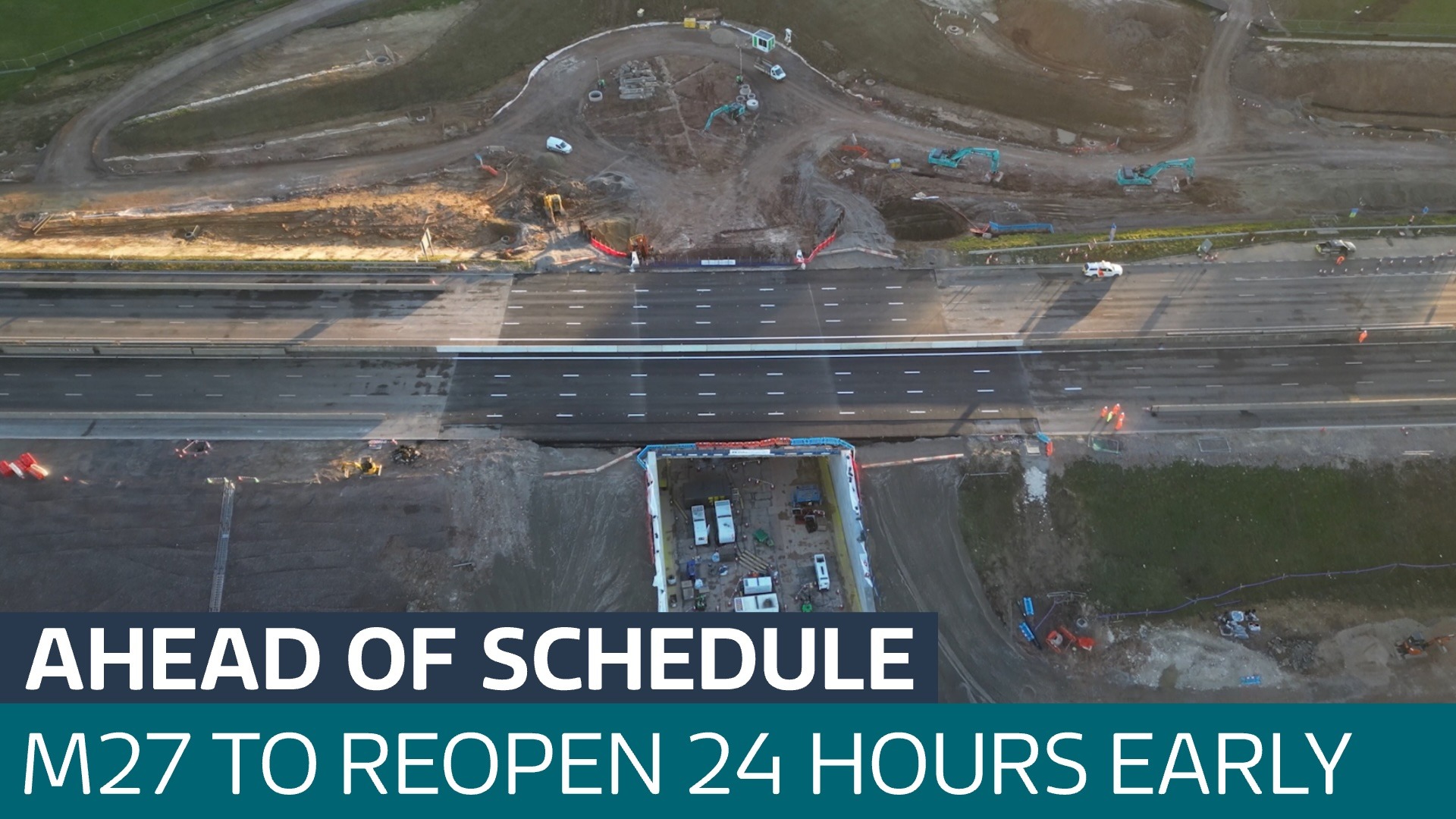 M27 to reopen 24 hours ahead of schedule after completion of a major ...