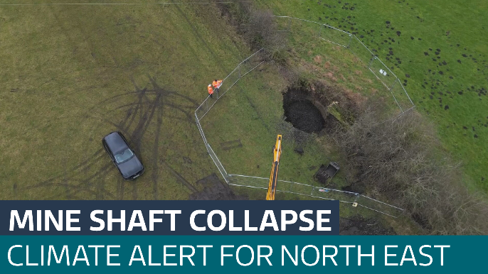 Twenty-five foot hole opens up in Bishop Auckland following mine ...