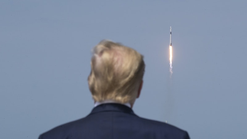 Space launch provides Trump with rare moment to relish as America ...