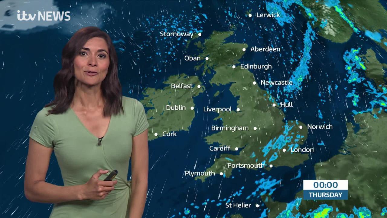 UK Weather Forecast: Rain eases from the south, clearer in the north ...