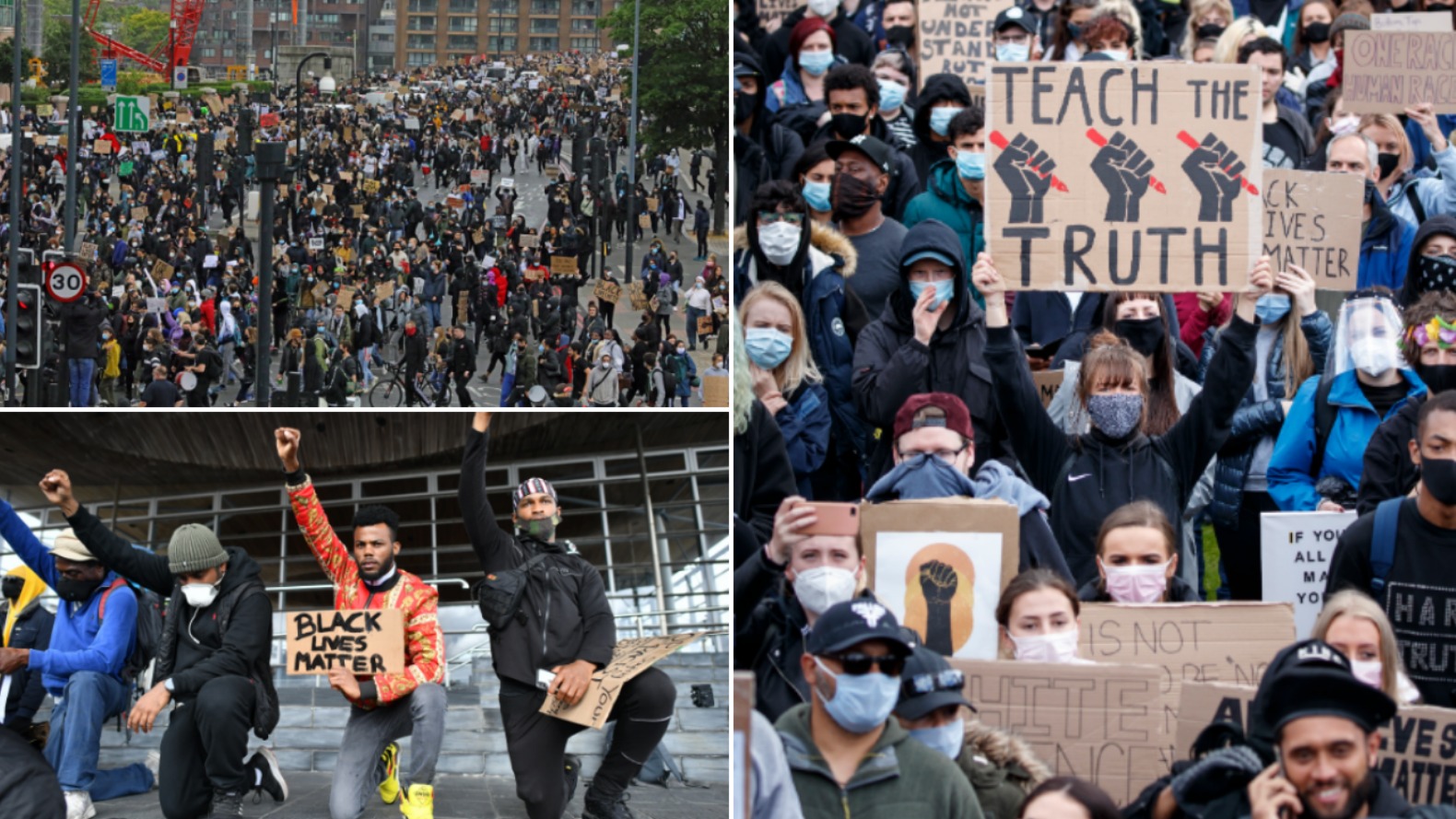 Thousands attend Black Lives Matter protests across UK as public warned ...