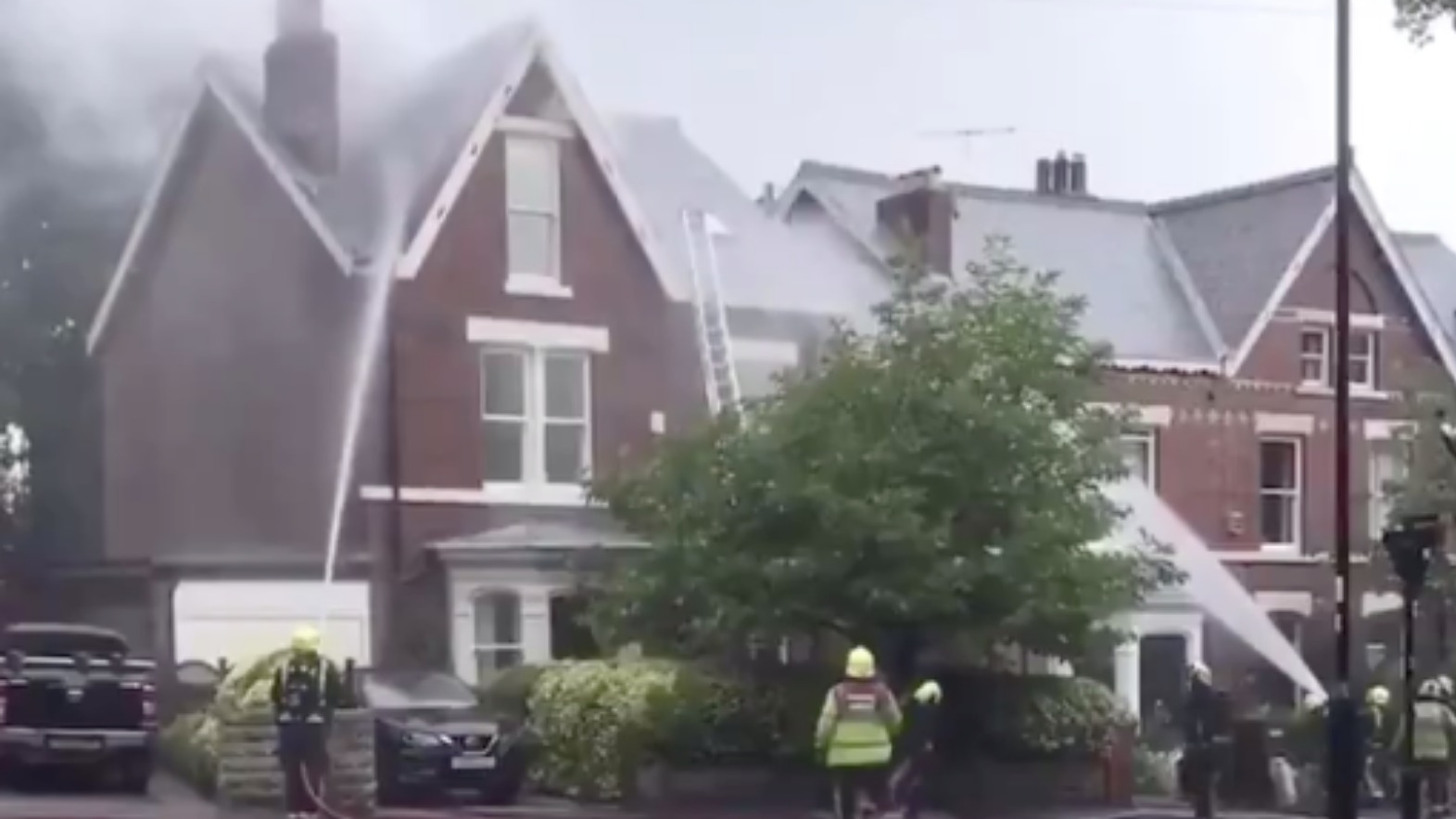 House in Sheffield bursts into flames after being struck by lightning ...