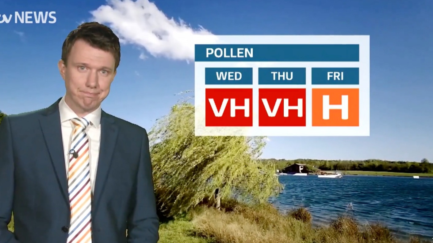 UK weather forecast: Pollen levels may come down a little across the ...
