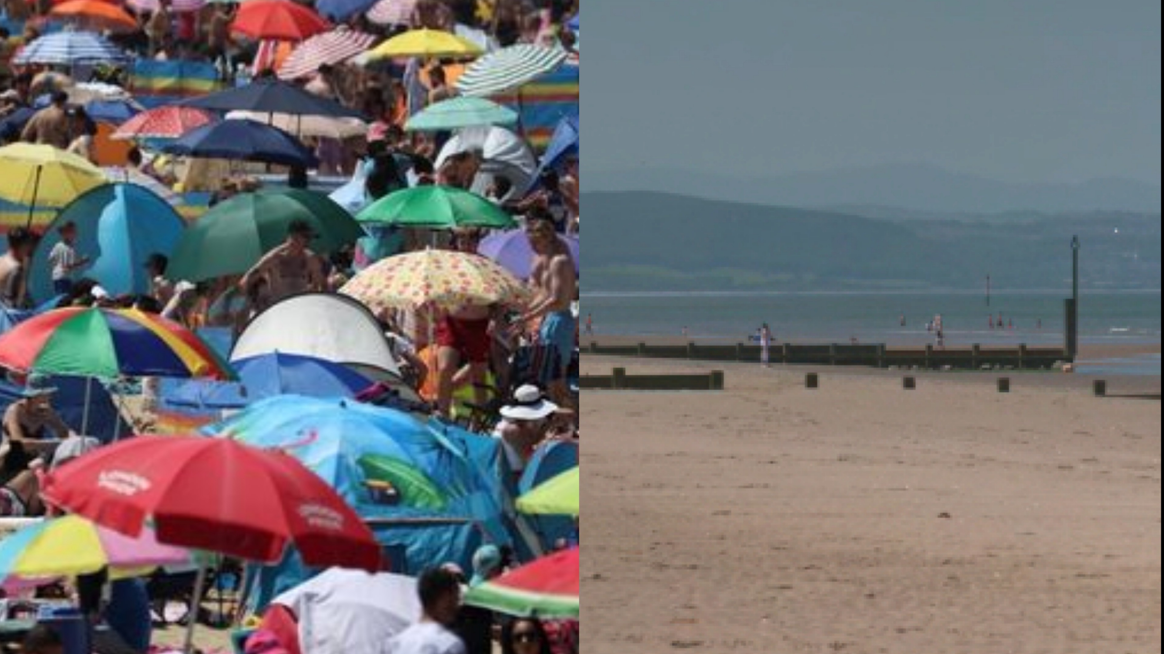 This is how beaches in Wales and England looked in a heatwave during a ...