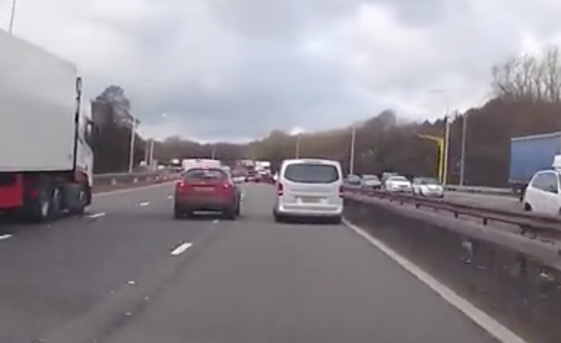 Video shows swerving dangerous driver taking beer can from stag party ...