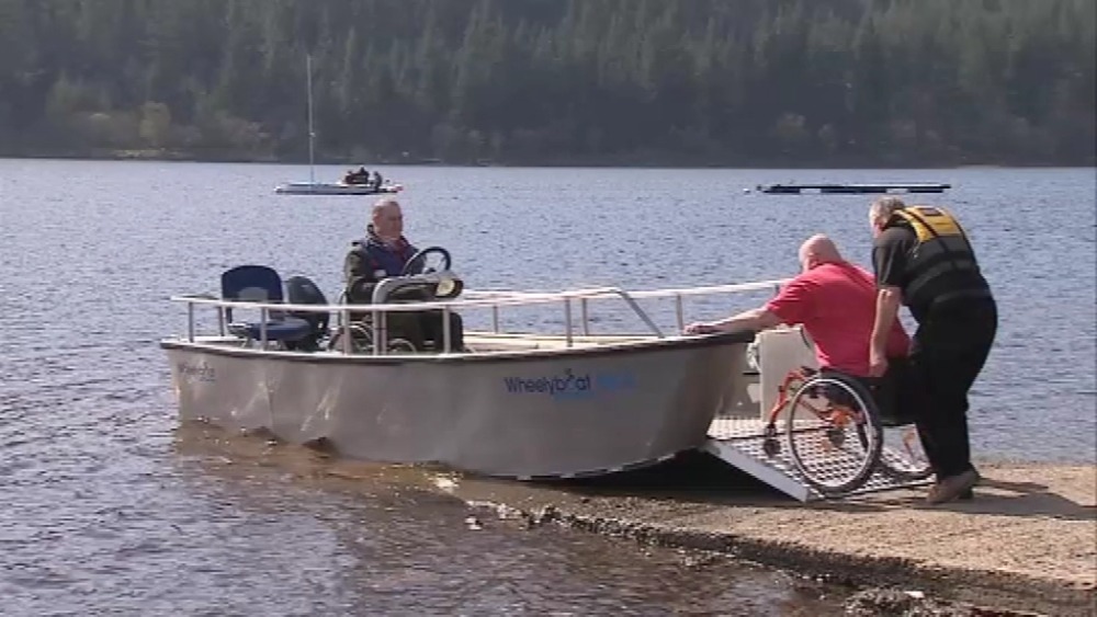 Wheelyboat launched on Loch Ken | ITV News Border
