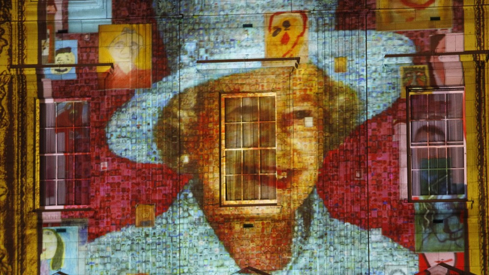 Giant picture of The Queen made of child self-portraits | ITV News