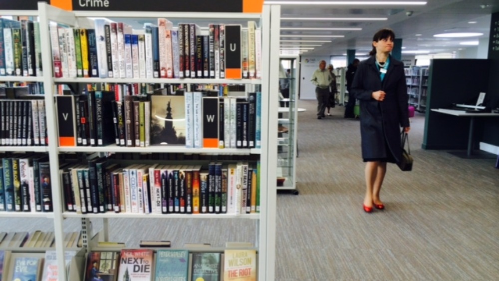 School children protest against potential library closures in Devon ...