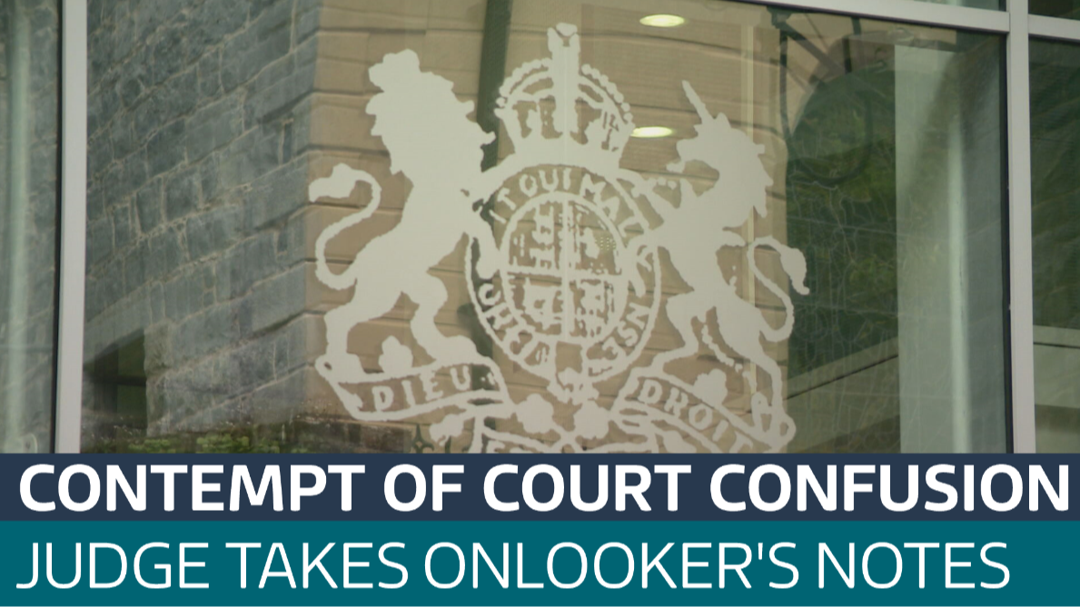Judge understood to have ripped pages out of man's notebook during ...