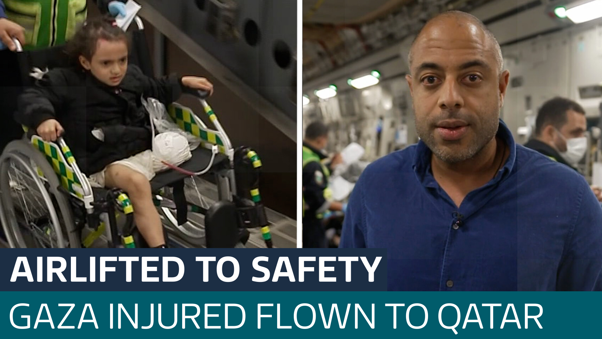 ITV News given rare access on board rescue flight evacuating injured ...