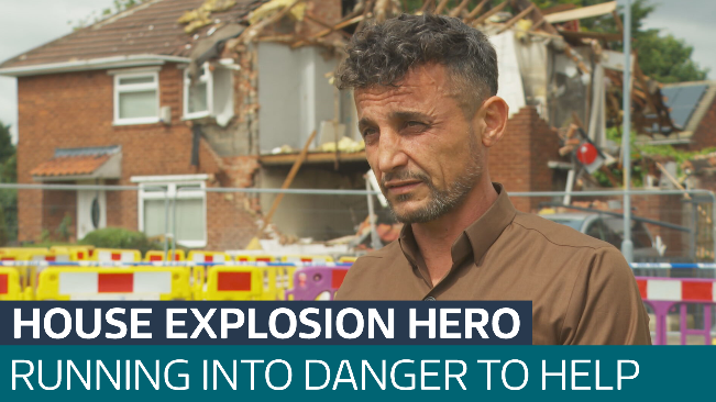 The hero that pulled a man from a house explosion - Latest From ITV News