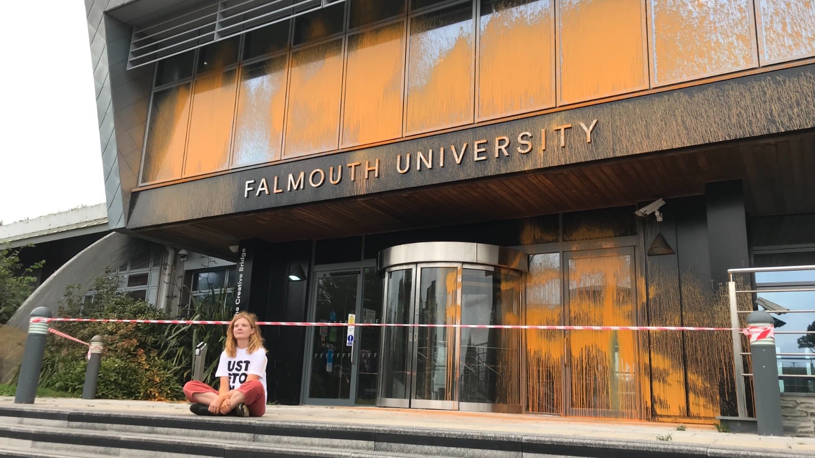 Two arrested in Falmouth after Just Stop Oil protestors cover ... Two arrested in Falmouth after Just Stop Oil protestors cover ...