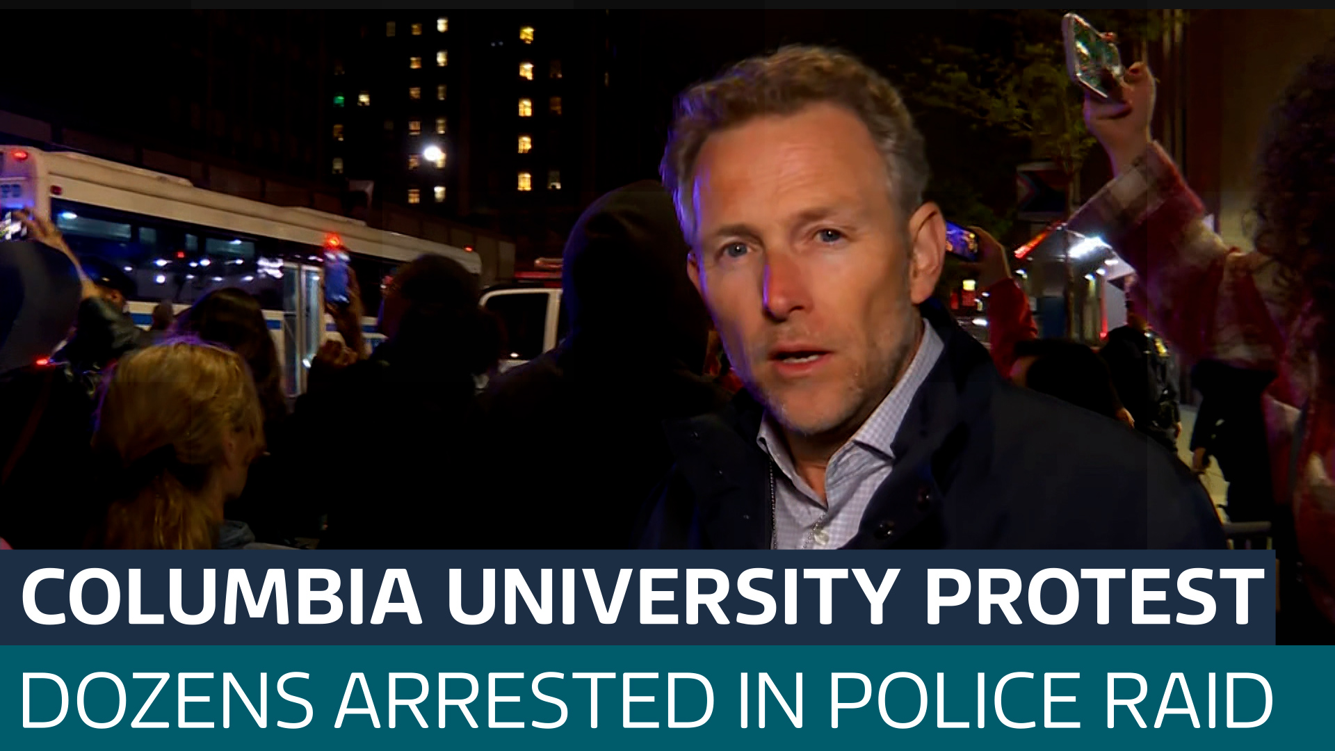 At the scene as New York police raid university campus to clear Gaza ...