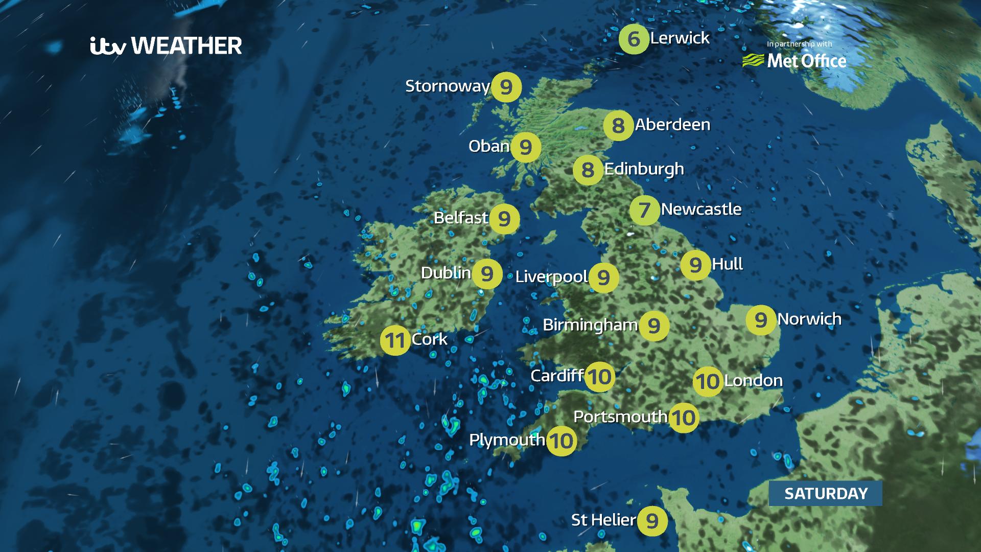 Weather: Chilly day across UK with icy showers for some | ITV News