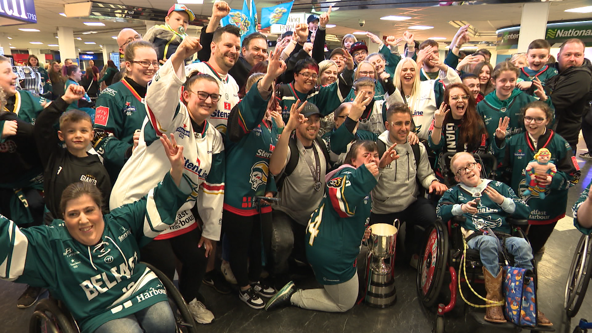 Belfast Giants return home to heroes welcome after Elite Grand Slam ...