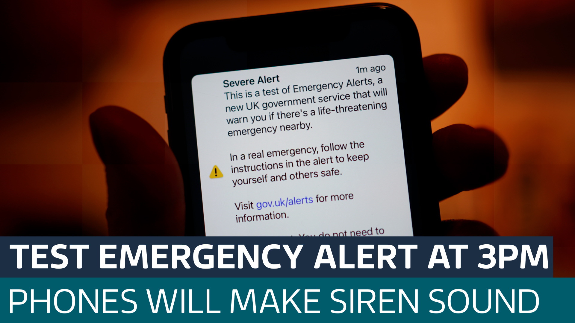 Millions of UK mobile phones to receive test emergency alert at 3pm ...