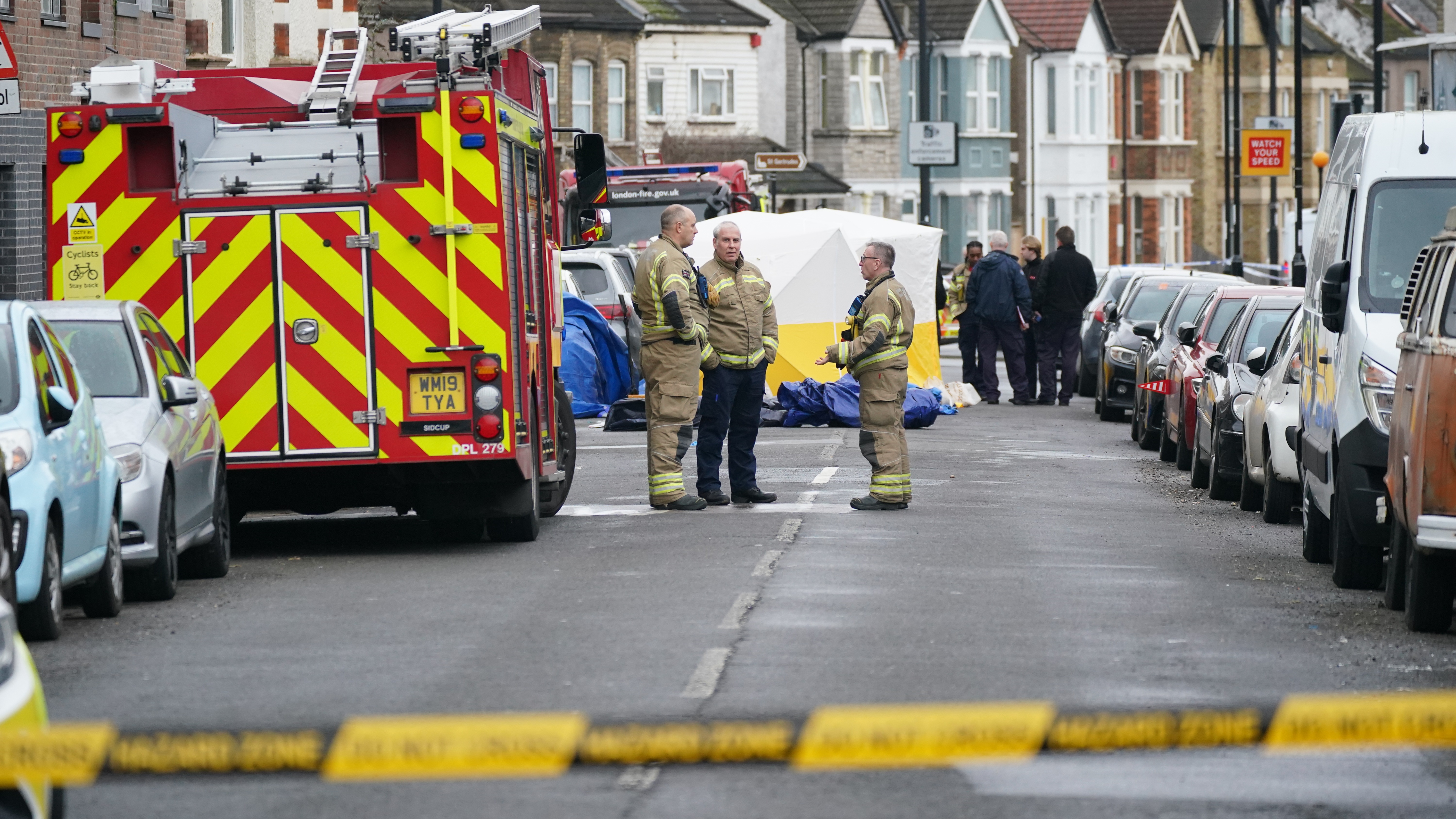 Three men killed and one other fighting for life after Croydon house ...