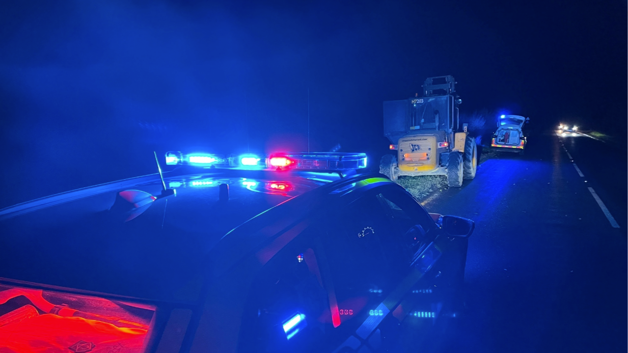 JCB driver arrested after low-speed police chase in North Yorkshire | ITV News Tyne Tees