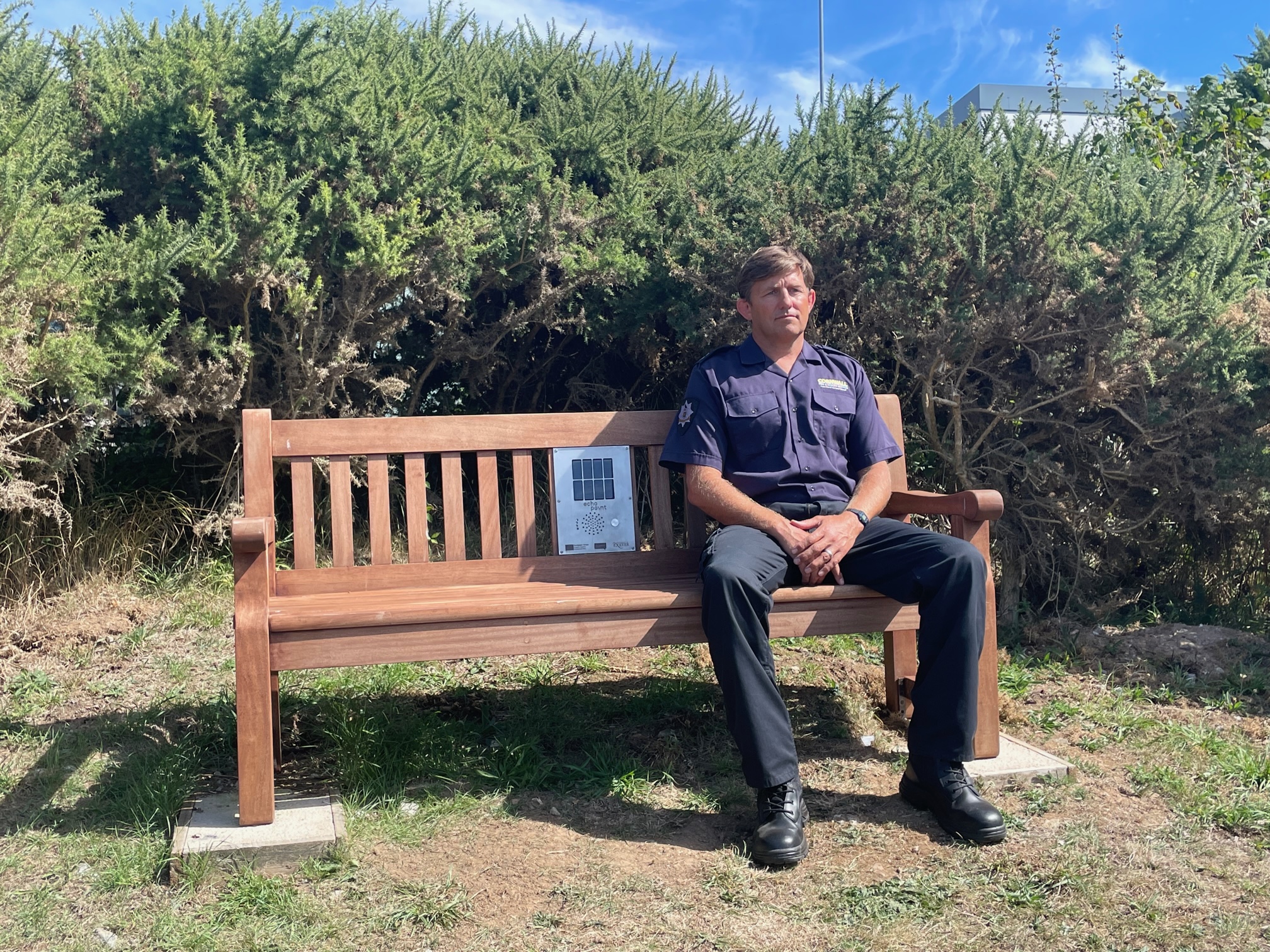 The 'sonic bench' being used to help firefighters de-stress | ITV News ...