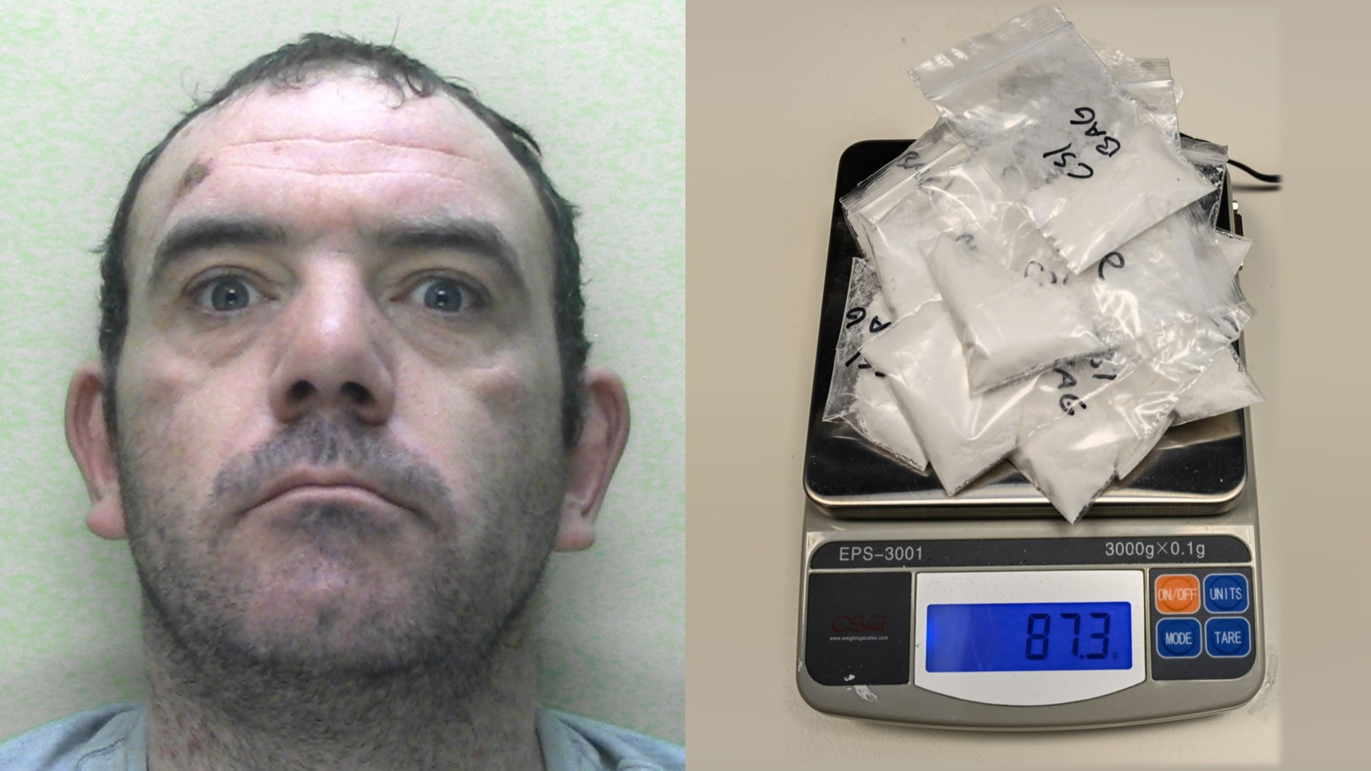 Drug dealer, 39, jailed for 11 years after police find £43k cocaine and ...
