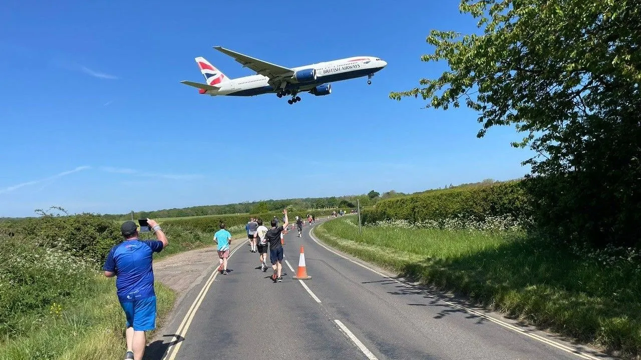 Gatwick airport 10K takes off as runners race on runway | ITV News Meridian