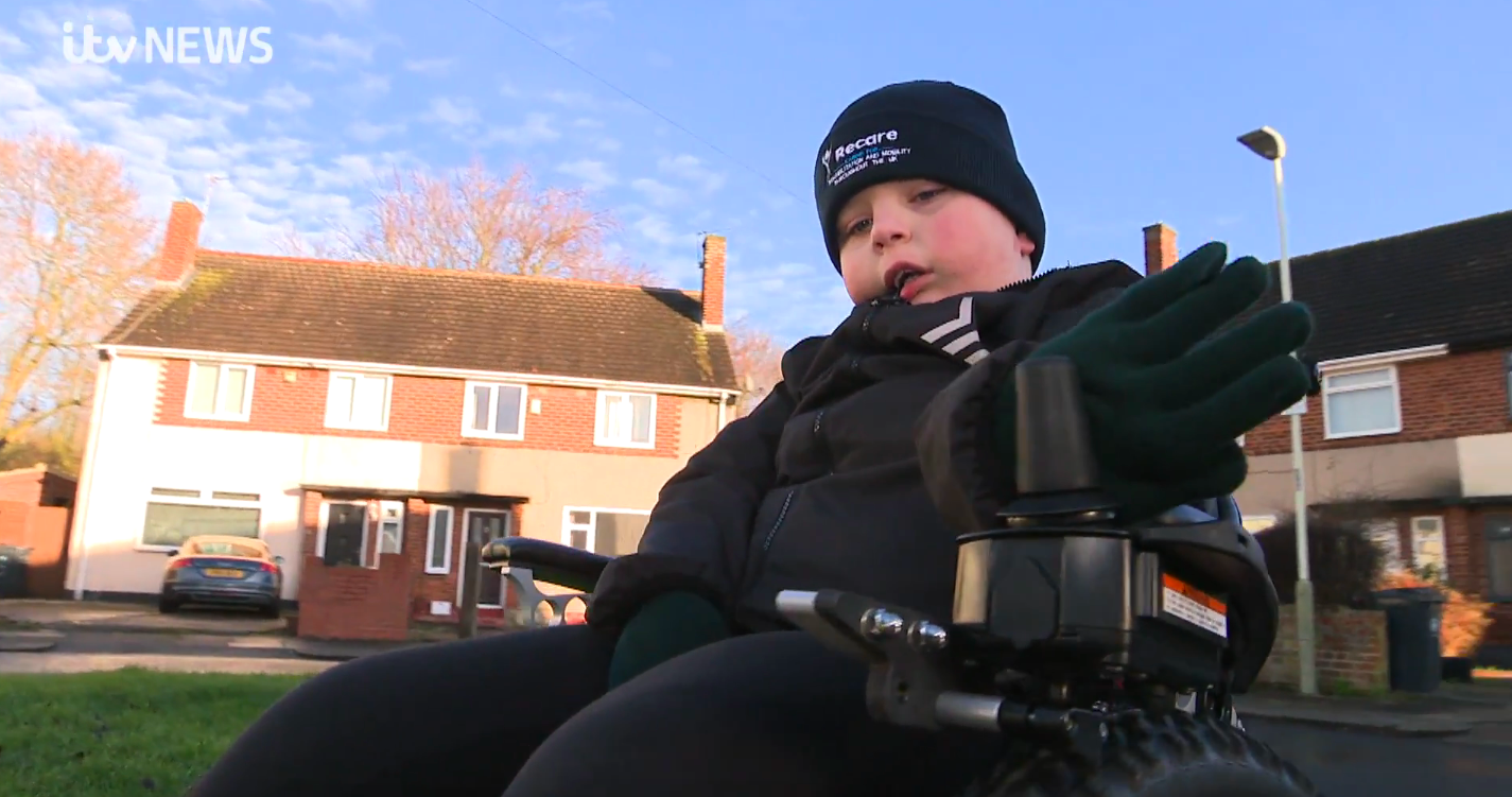 Darlington boy with rare condition thanks public for new £12k power ...