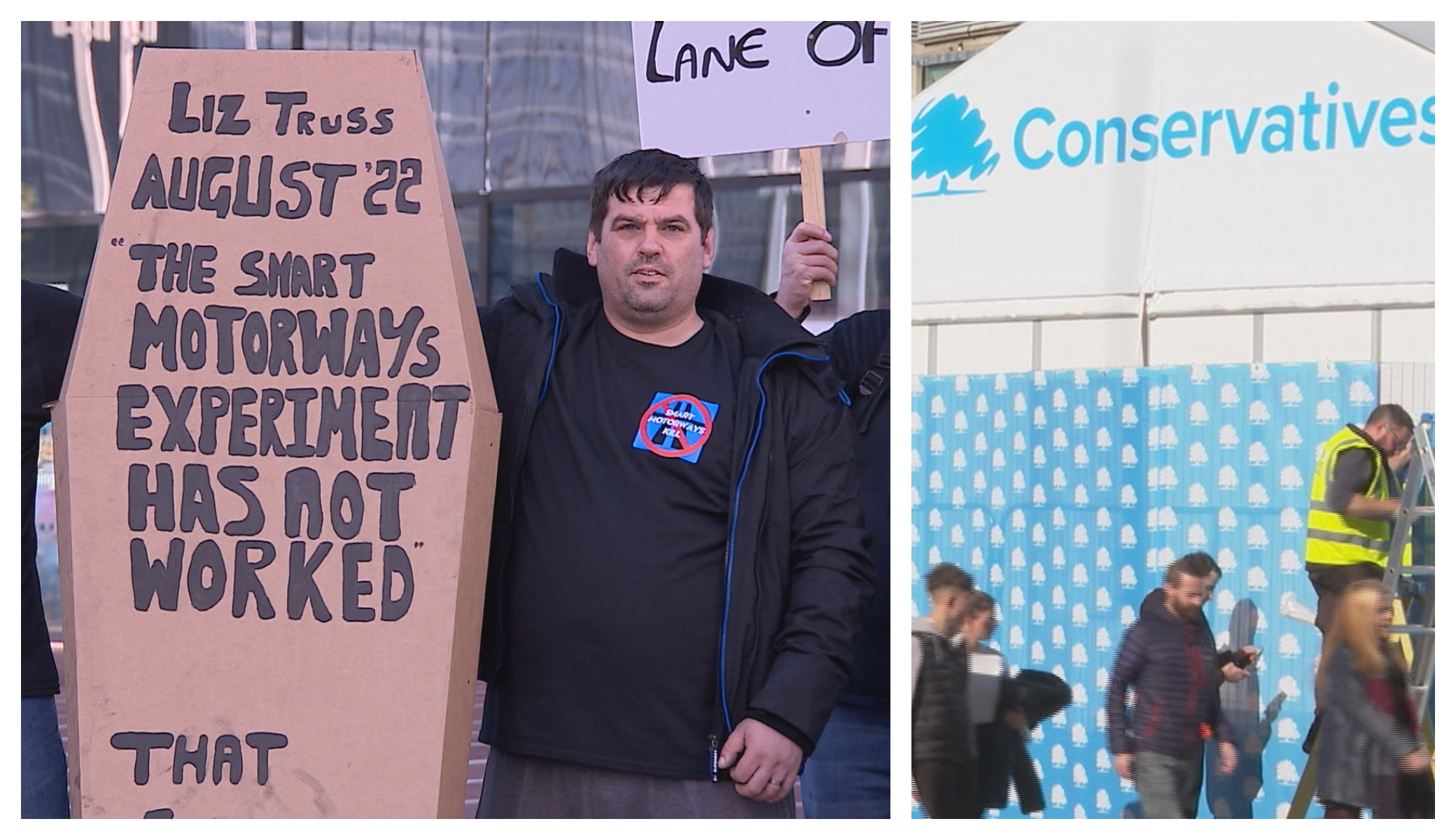 Protestors focus on smart motorways as southern delegates head to ...