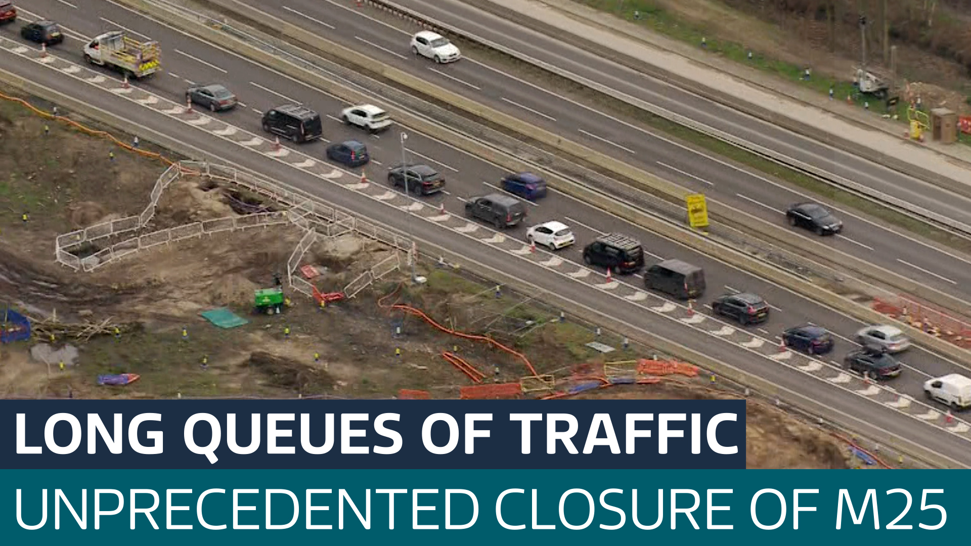 Heavy congestion as section of M25 closed for first time ever - Latest ...