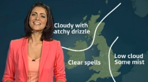 Sunny spells for many with some patchy drizzle brightening up later ...