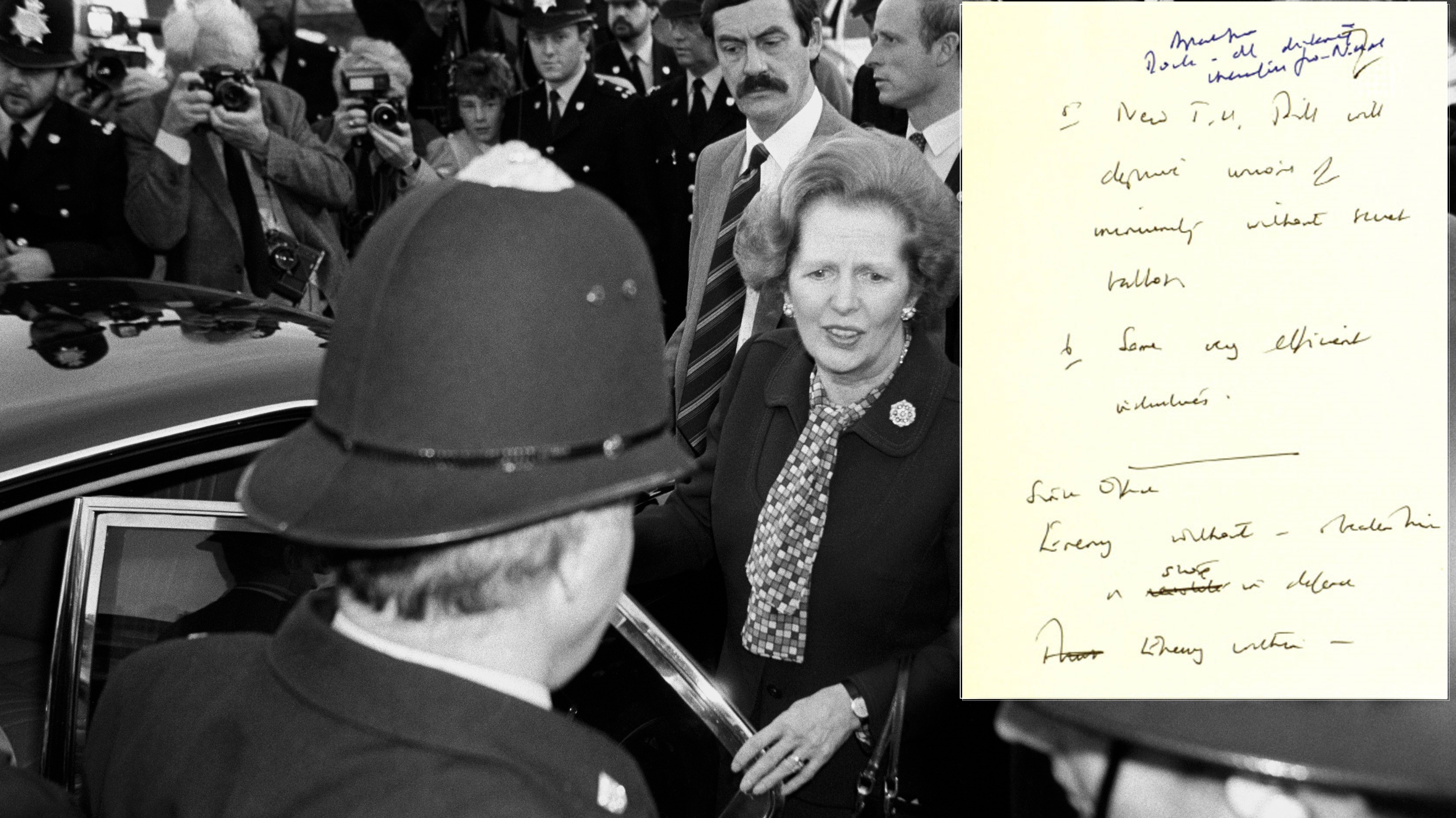 Thatcher tore up ferocious attack on Labour and striking miners after ...