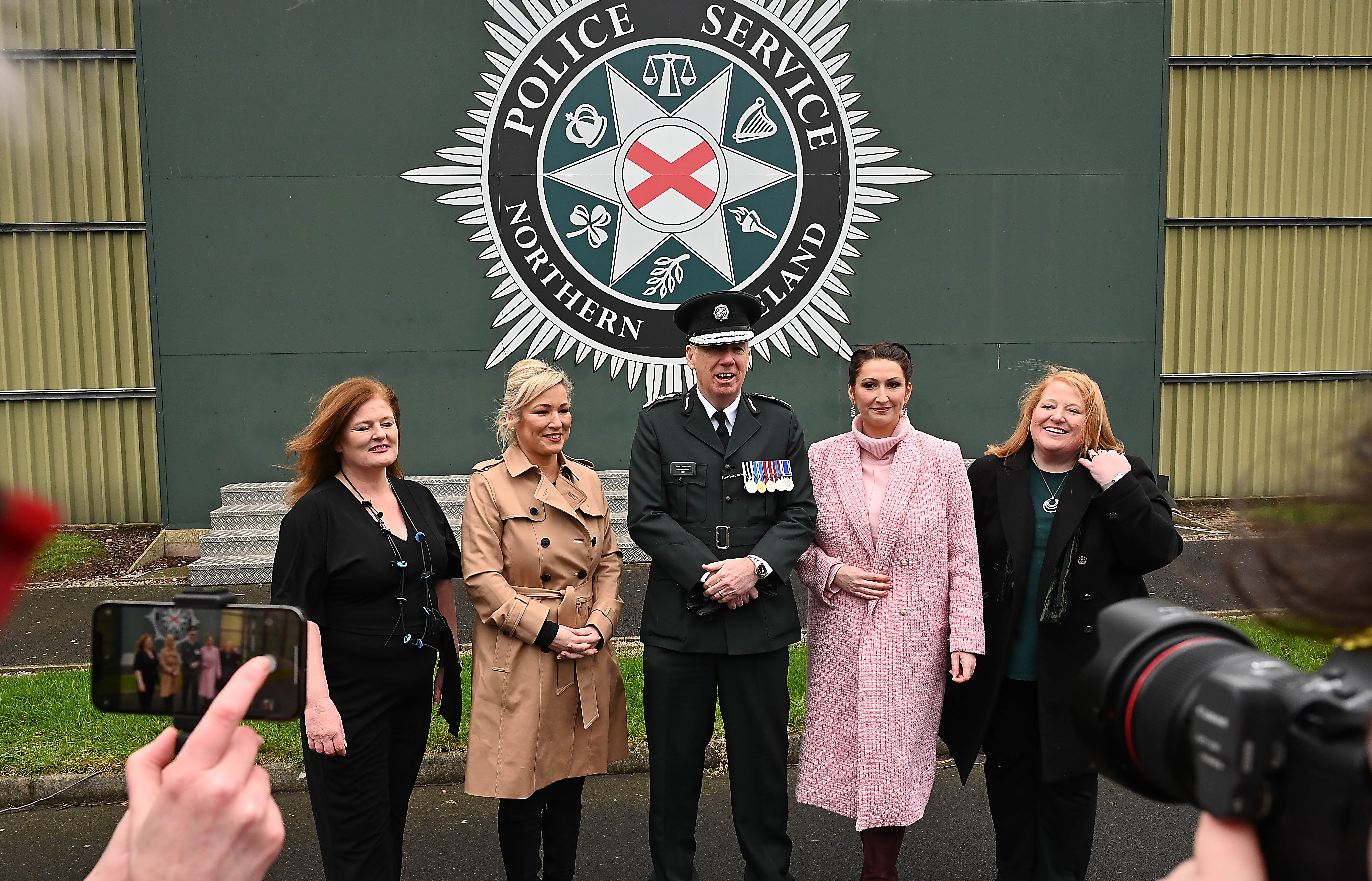 Sinn Féin members Michelle O'Neill and Gerry Kelly attend PSNI ...