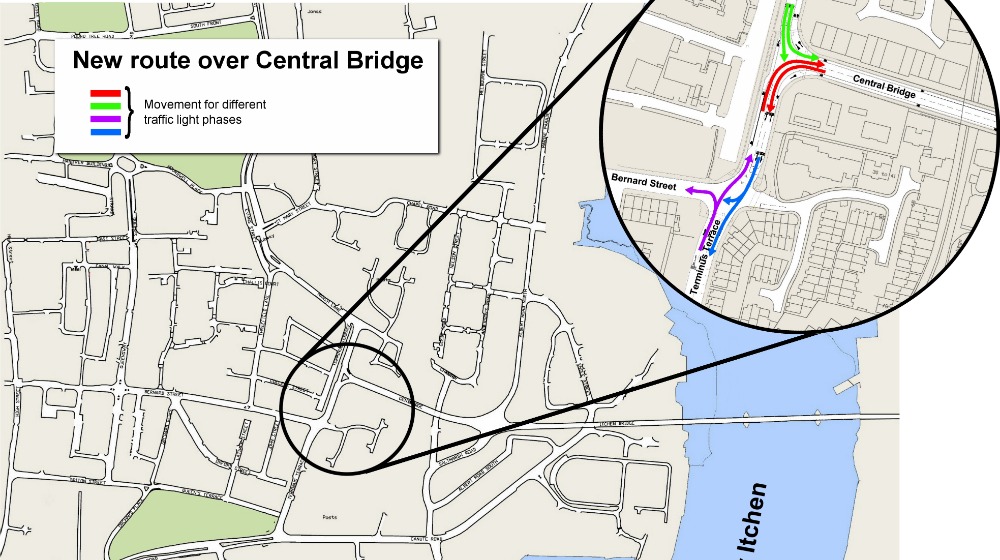 Central Bridge reopens with new road layout and cycle route | ITV News ...
