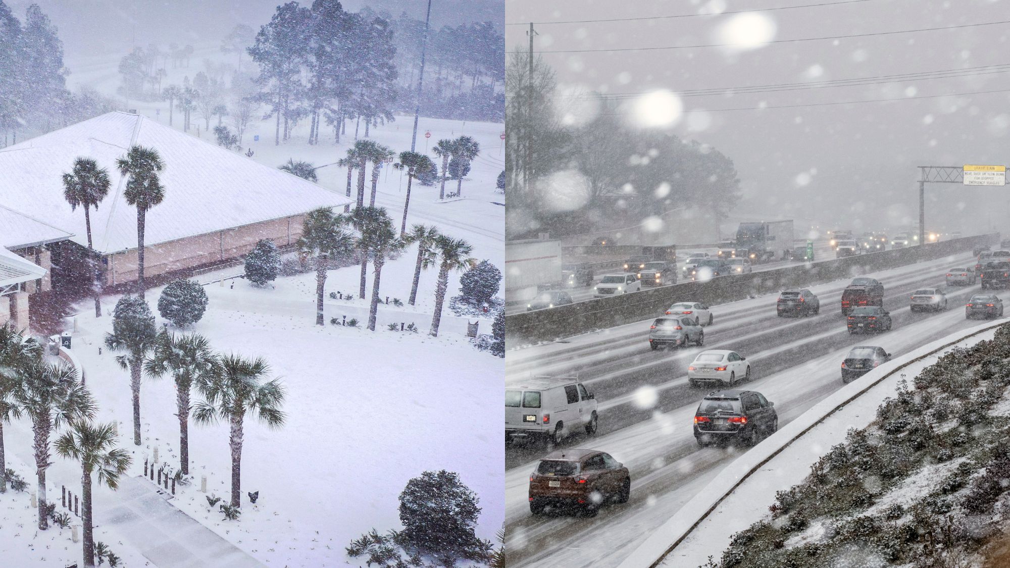 Florida and Texas among US states hit by record snowfall as major ...