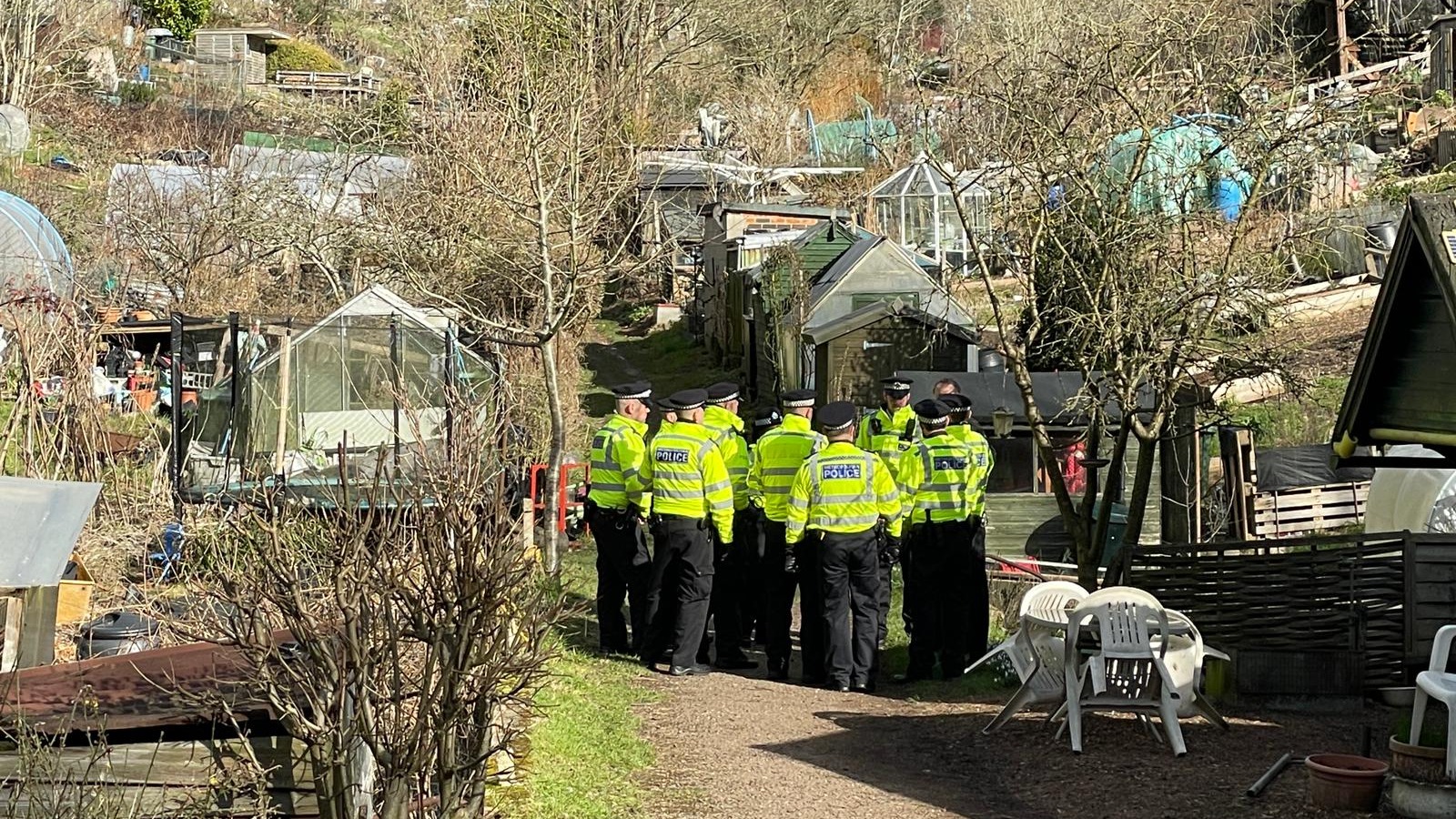 Police search allotments and undergrowth for missing baby after couple ...