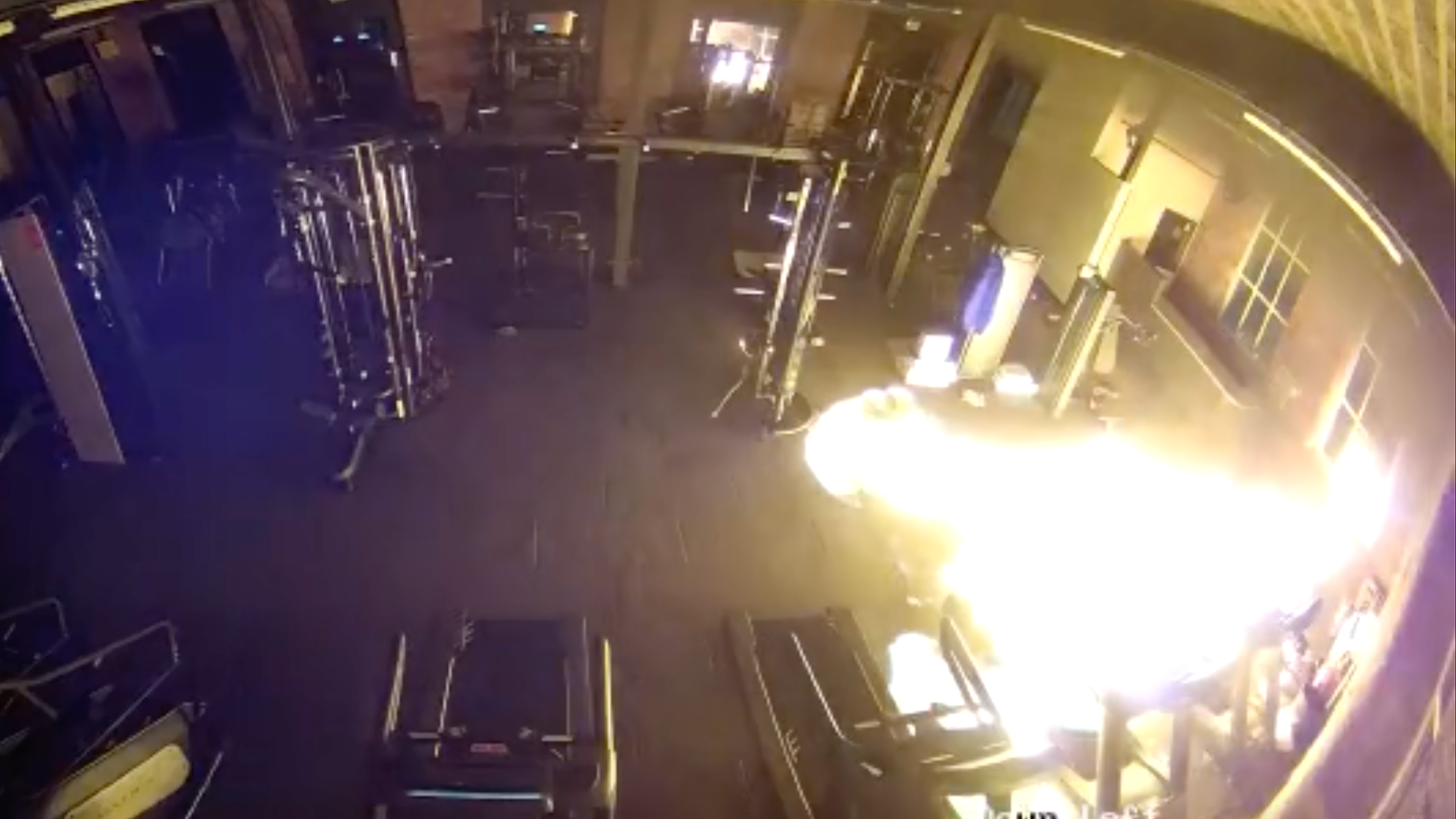CCTV captures the moment a gym in Oldham is firebombed in 'devastating ...
