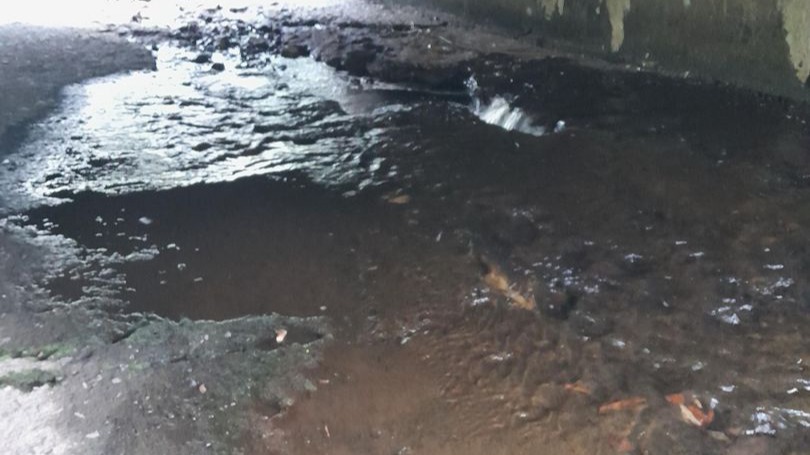 Mystery hole that swallowed river caused by damaged pipe | ITV News Wales