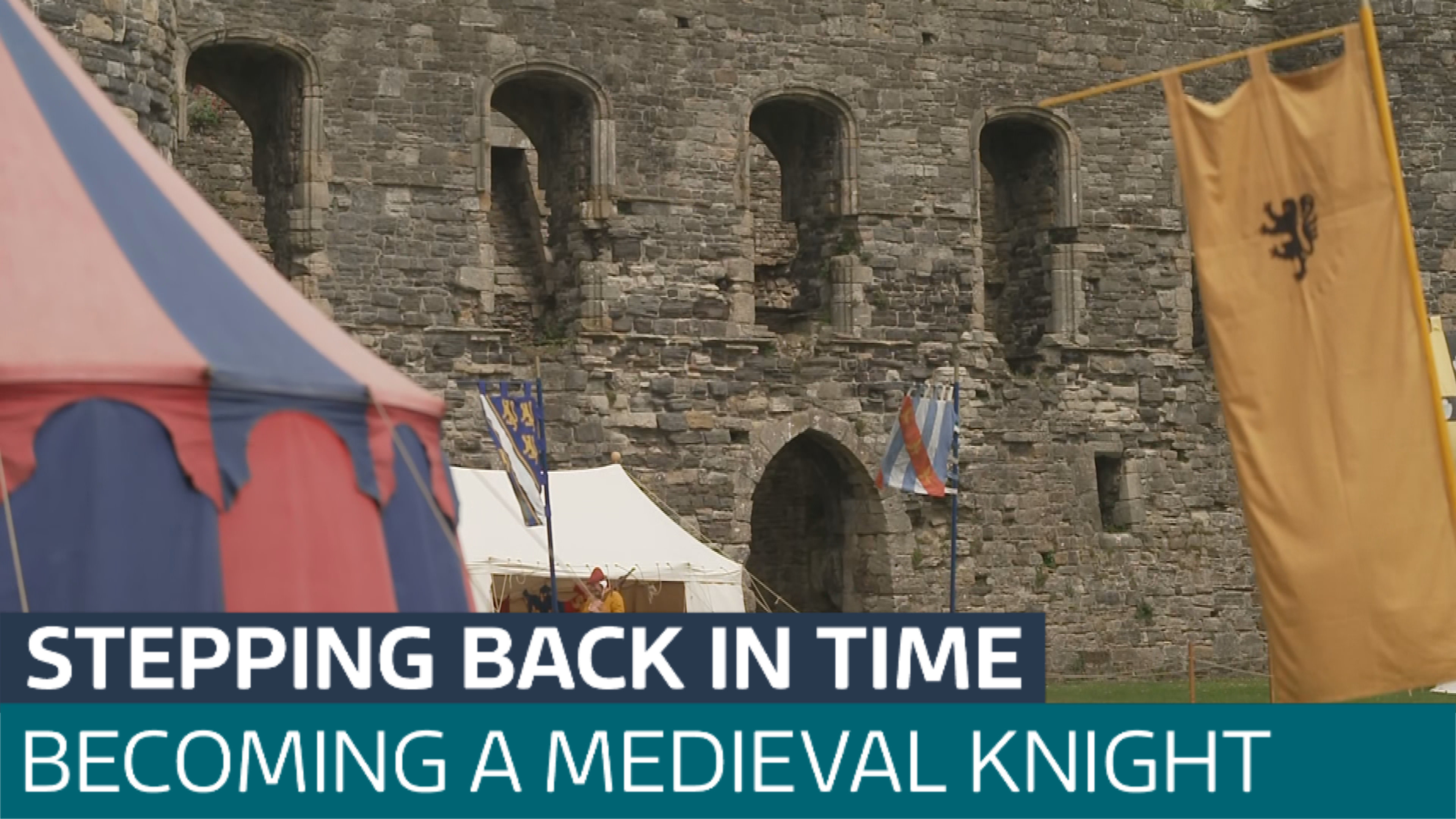Meet the reenactment group becoming medieval knights in Beaumaris ...