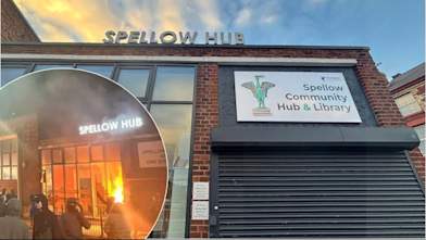 Library hit by arson attack during riots reopens following nationwide ...