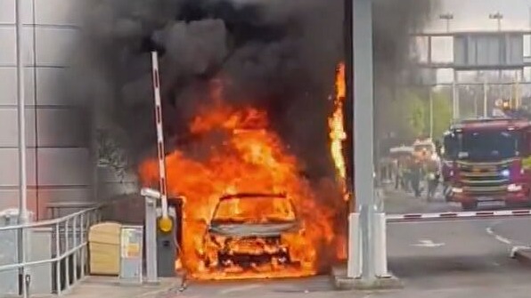 Car bursts into flames at Gatwick Airport north terminal | ITV News ...